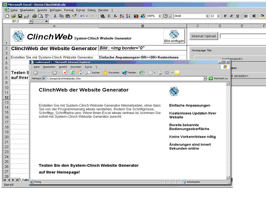 webdesign.clinch.ch - dynamisch